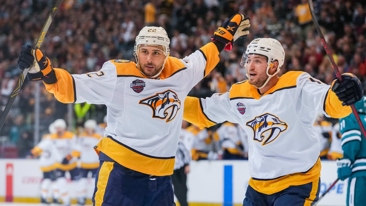 Les Predators ont à nouveau le dessus sur les Sharks à Prague | LNH.com