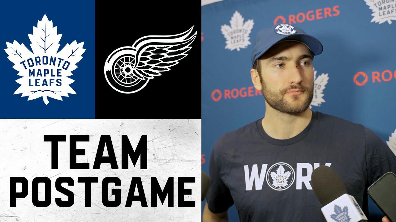 Maple Leafs Full Media Availability | Post Game @ Detroit Red Wings ...