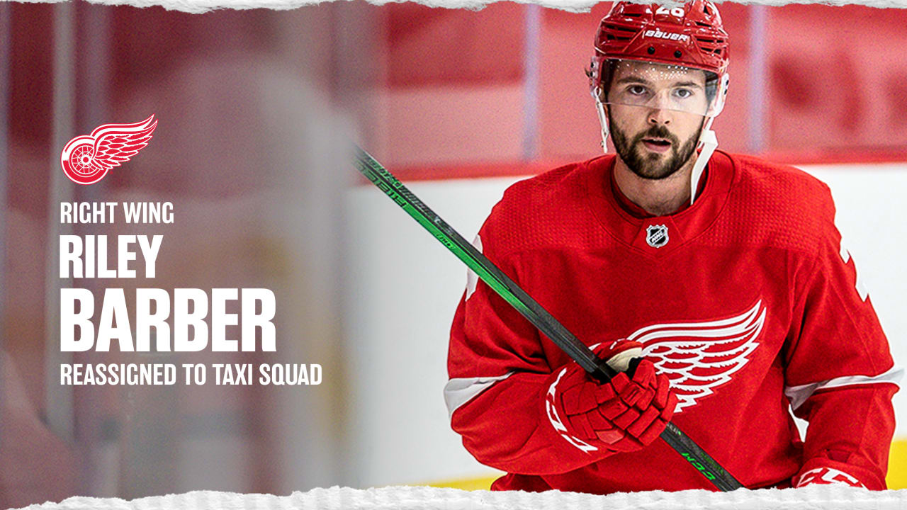 Red Wings reassign Barber to taxi squad | Detroit Red Wings
