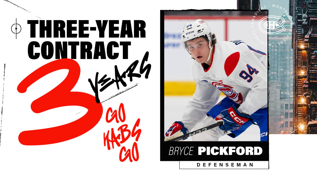 Three-year, entry-level contract for Bryce Pickford | Montréal Canadiens
