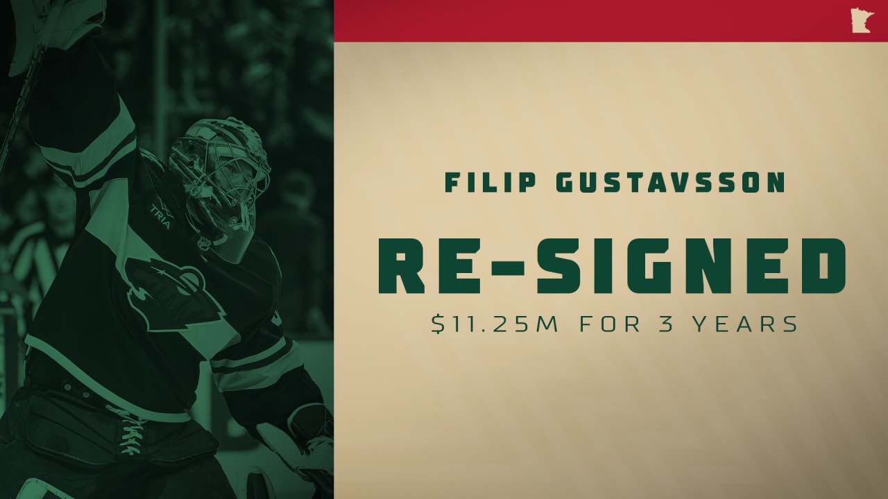 Minnesota Wild Re-Signs Filip Gustavsson to a Three-Year Contact ...