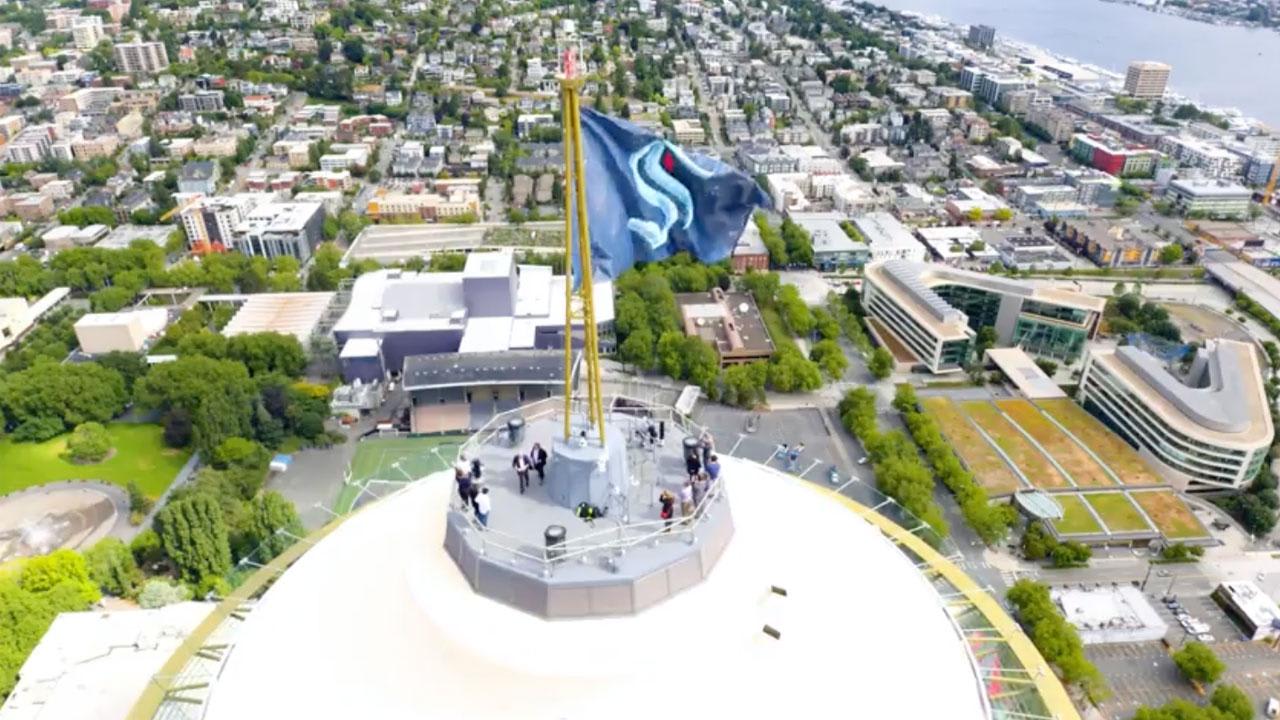 Symetra First: Space Needle Flag | Seattle Kraken