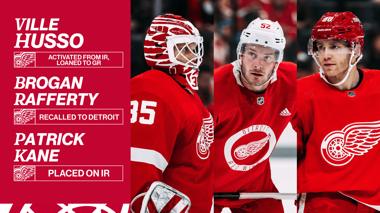 Red Wings recall Brogan Rafferty from Griffins | Detroit Red Wings