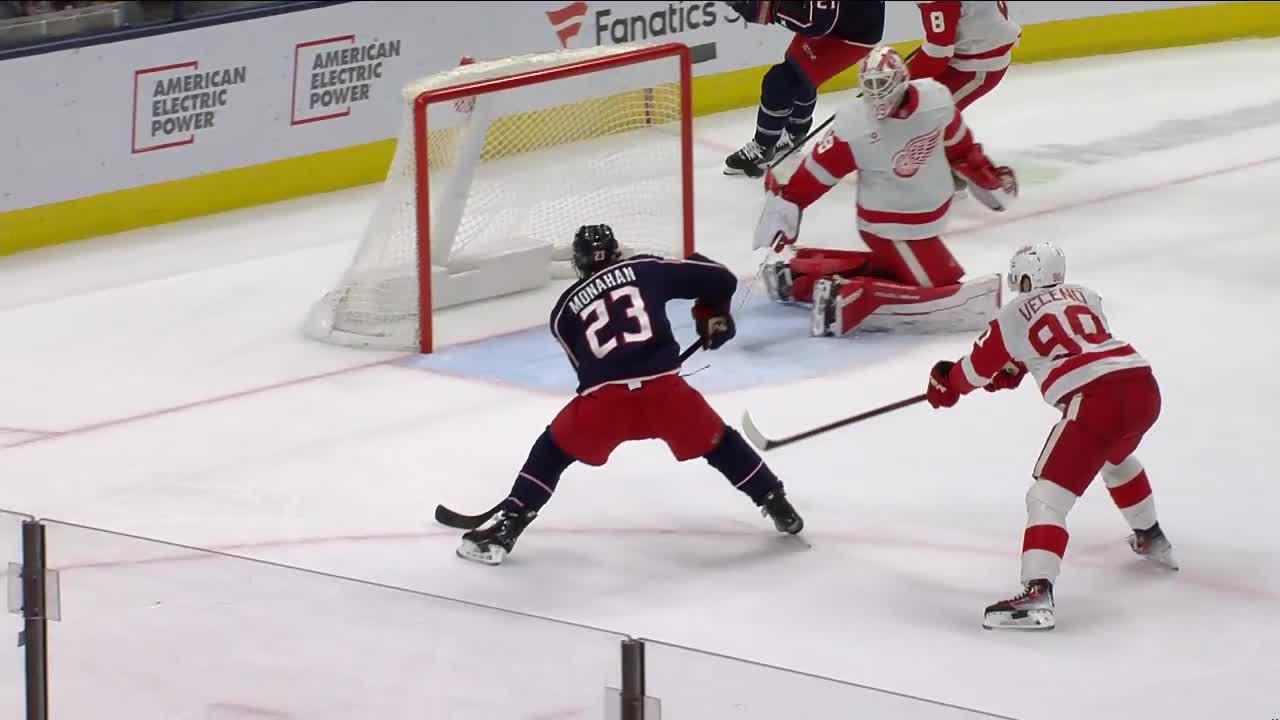 DET@CBJ: Monahan scores goal against Cam Talbot | Columbus Blue Jackets
