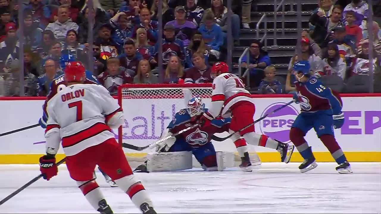 CAR@COL: Martinook scores goal against Alexandar Georgiev | Carolina ...