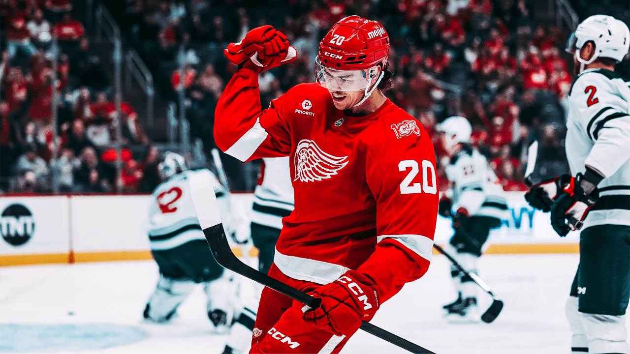 MIN@DET: Johansson scores goal against Filip Gustavsson | Detroit Red Wings