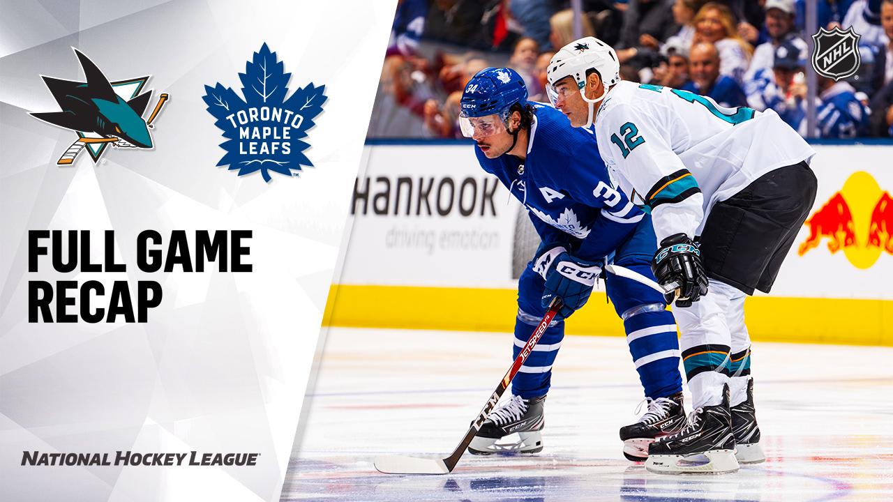 Recap: SJS 1, TOR 4 | Toronto Maple Leafs