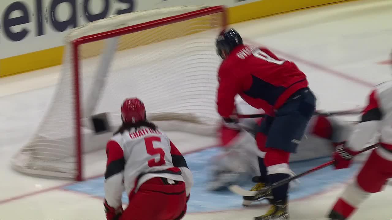 CAR@WSH: Bussi with a great save against Alex Ovechkin | Carolina ...
