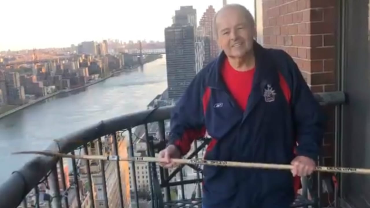 Gilbert stick-taps, says thank you for essential workers in New York ...