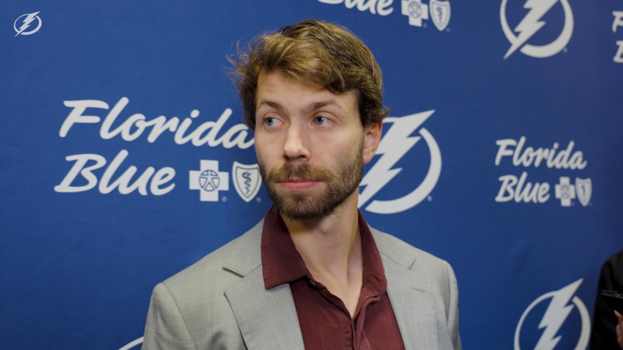 Oliver Bjorkstrand | Postgame at Florida Panthers | Tampa Bay Lightning