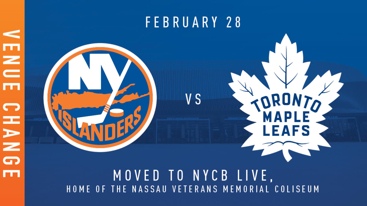 Islanders Feb. 28 Game vs Maple Leafs Moved To NYCB Live Nassau ...