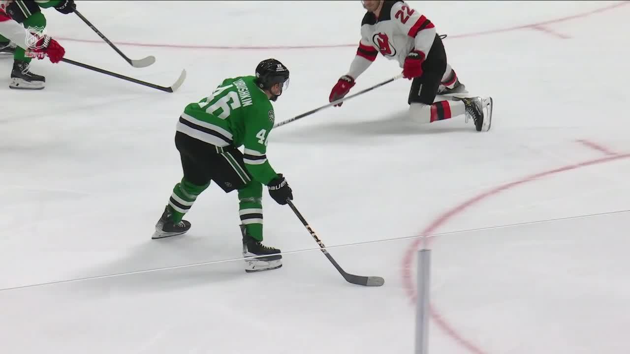 NJD@DAL: Lyubushkin scores goal against Jacob Markstrom | Dallas Stars