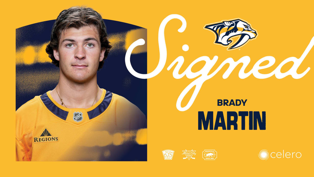 Predators Sign Brady Martin to Three-Year, Entry-Level Contract ...