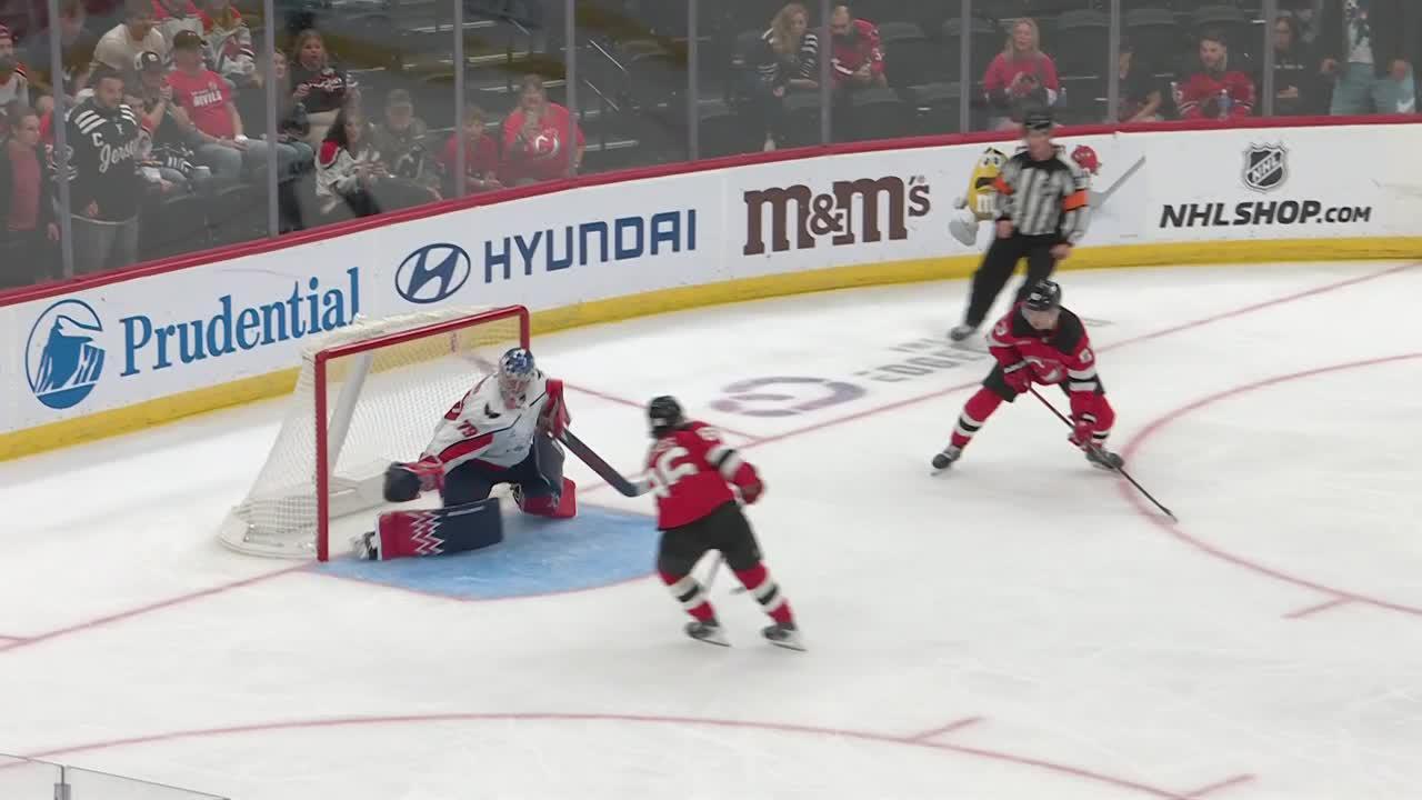 WSH@NJD: Lindgren with a great save against Jesper Bratt | Washington ...