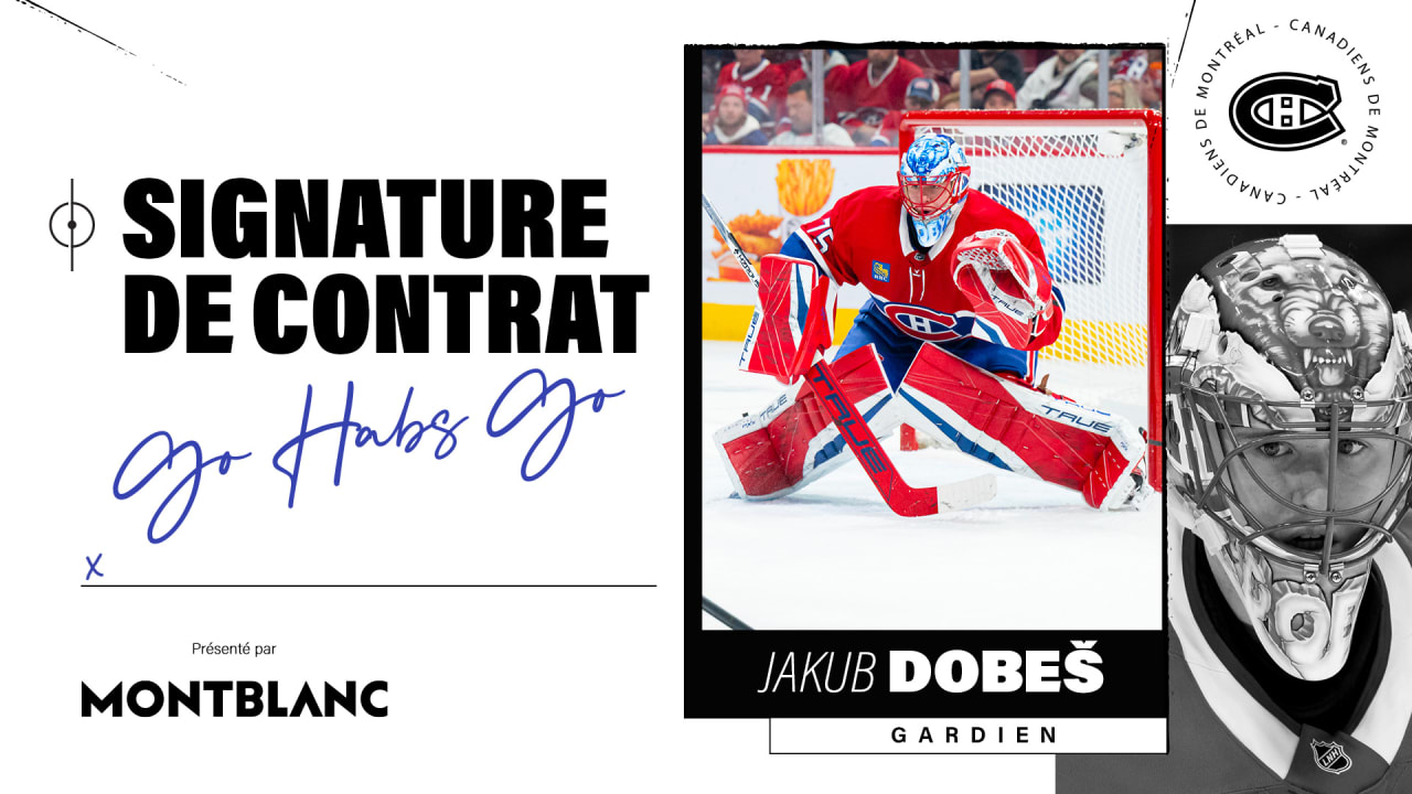 Contrat de deux saisons pour le gardien Jakub Dobes | Canadiens de Montréal