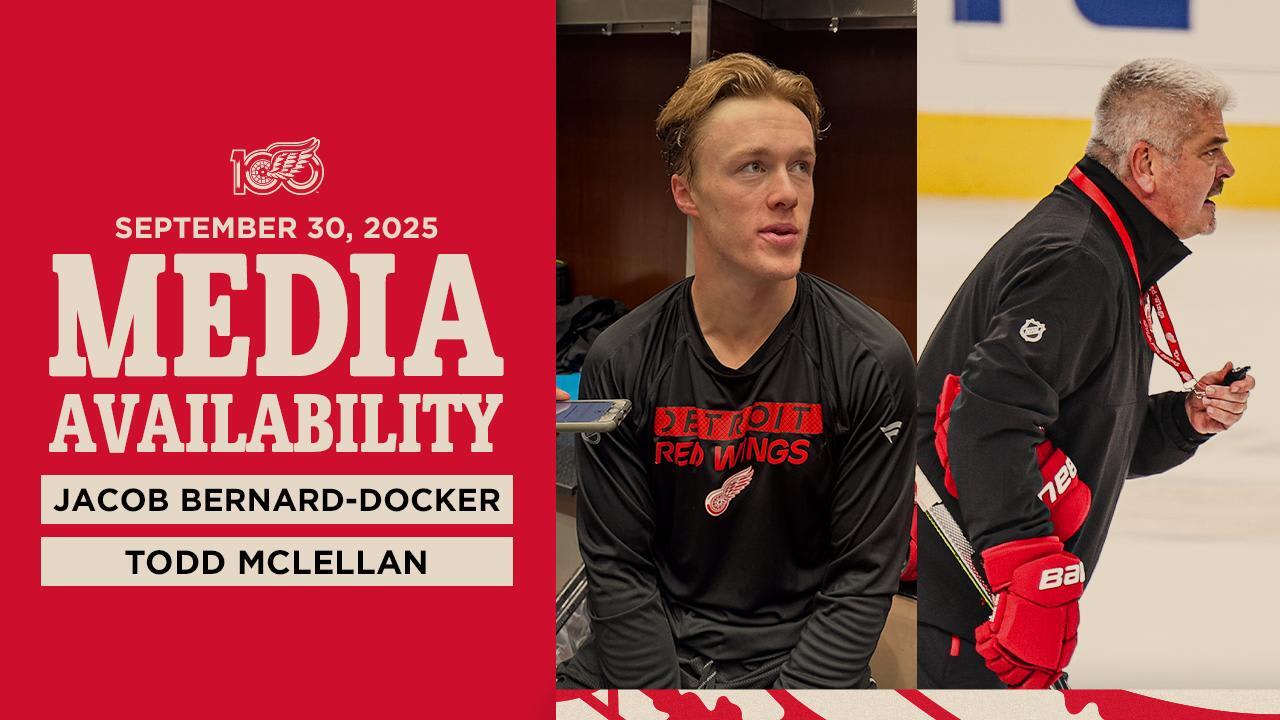 Jacob Bernard-Docker, Todd McLellan Media | Detroit Red Wings