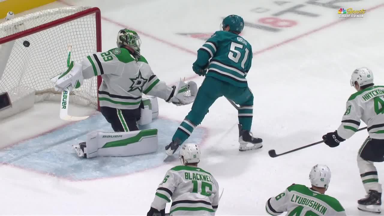 DAL@SJS: Graf scores goal against Jake Oettinger | San Jose Sharks