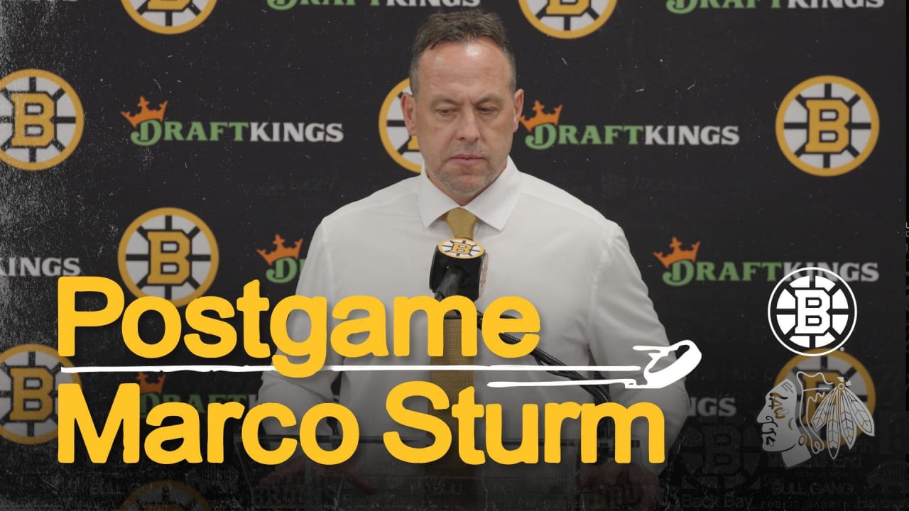 Press Room: Marco Sturm | Boston Bruins