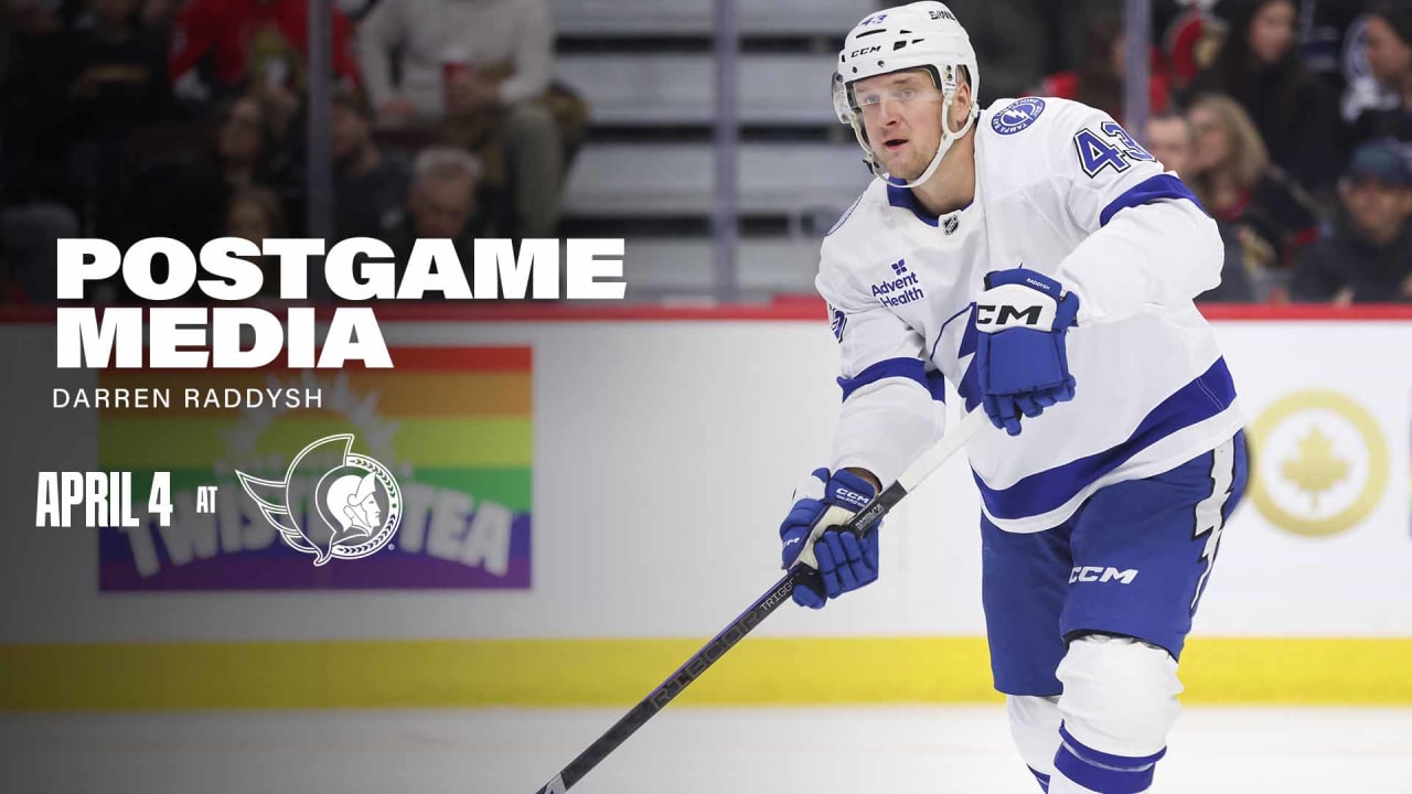 Darren Raddysh | Postgame at Ottawa Senators | Tampa Bay Lightning