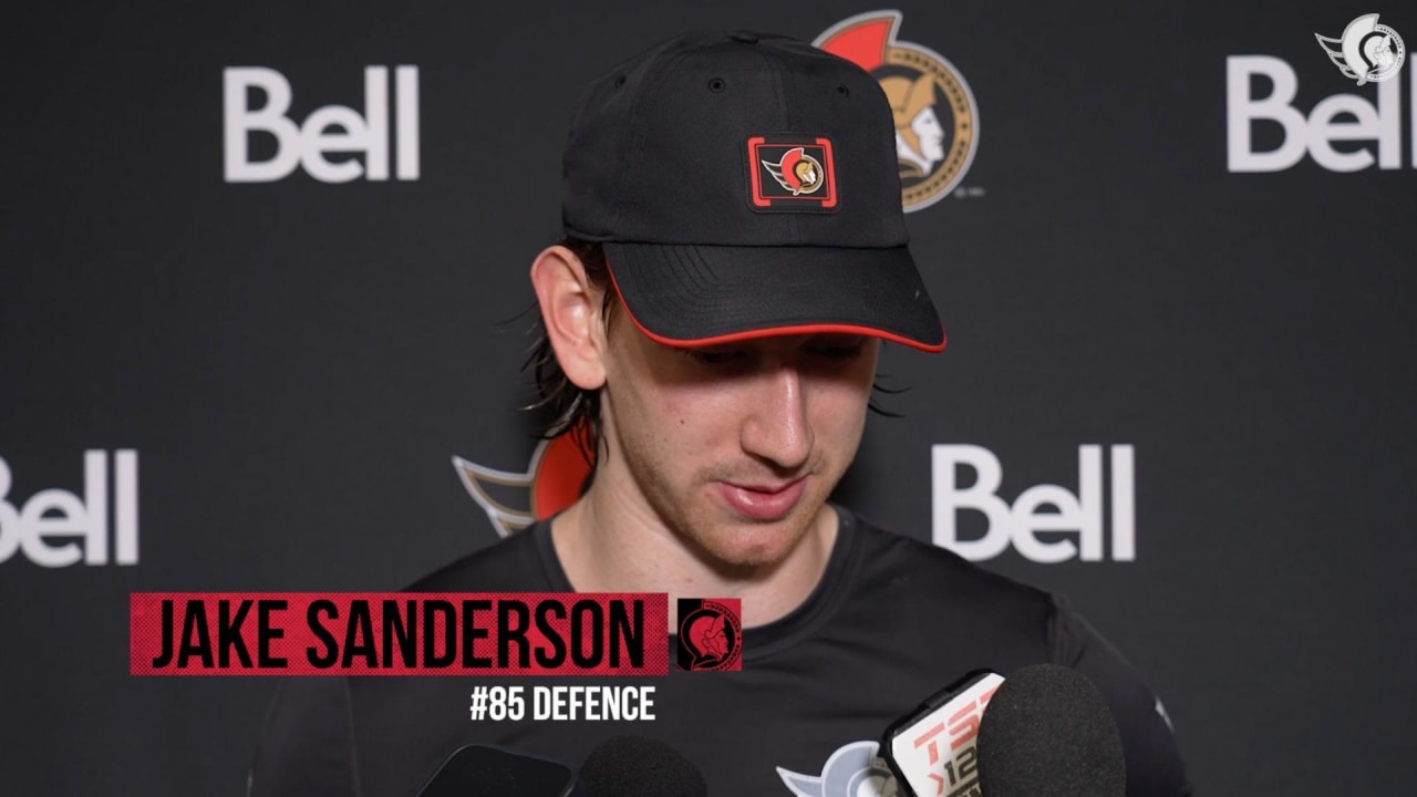 Jake Sanderson dispo médias après le match contre VAN | Sénateurs d’Ottawa