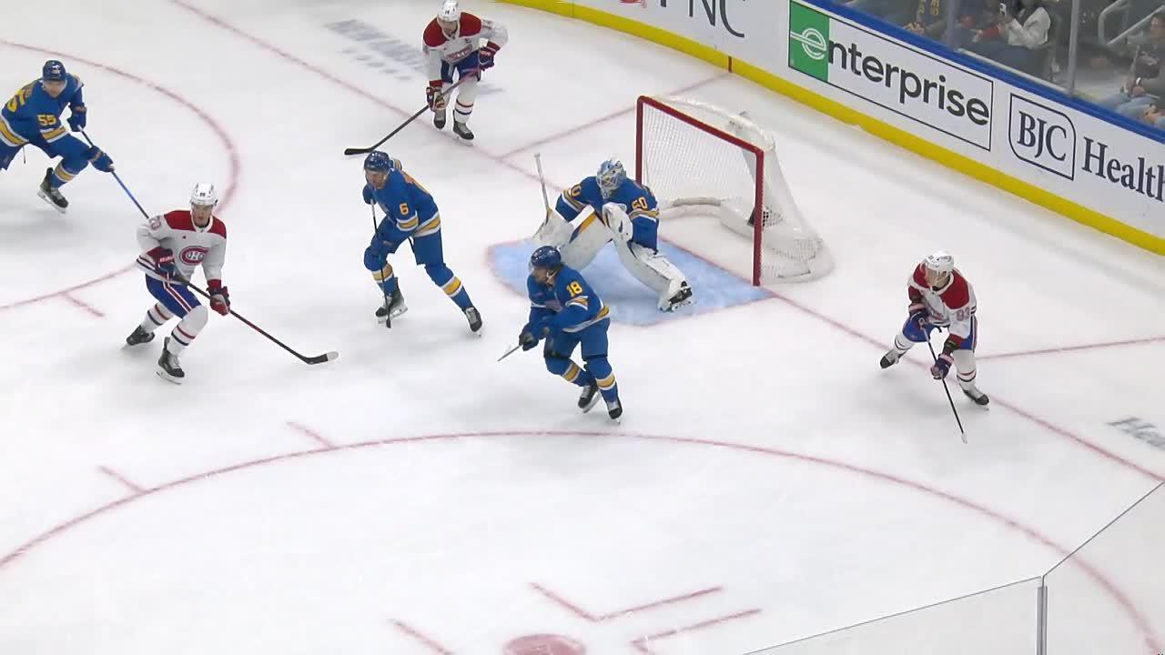 MTL@STL: Binnington with a great save against Ivan Demidov | St. Louis ...