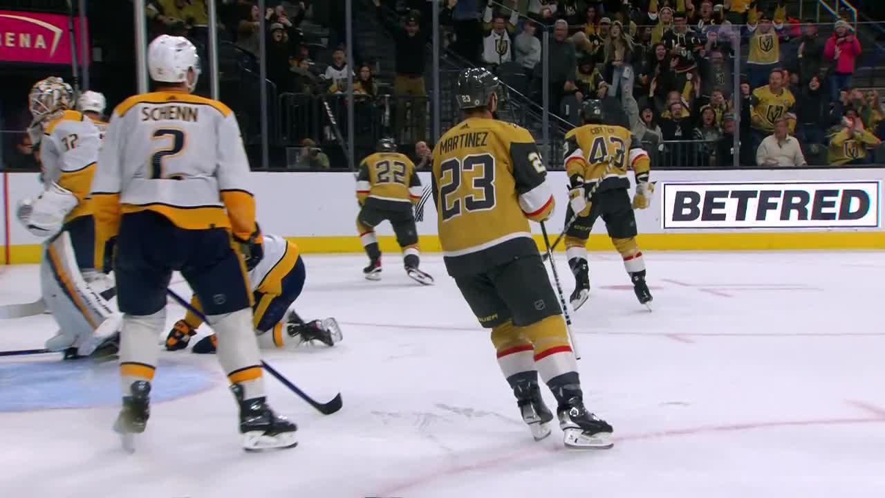 NSH@VGK: Amadio scores goal against Kevin Lankinen | Vegas Golden Knights