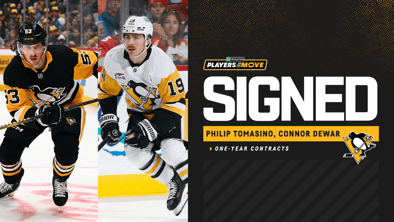 Penguins Sign Forwards Philip Tomasino and Connor Dewar to One-Year ...