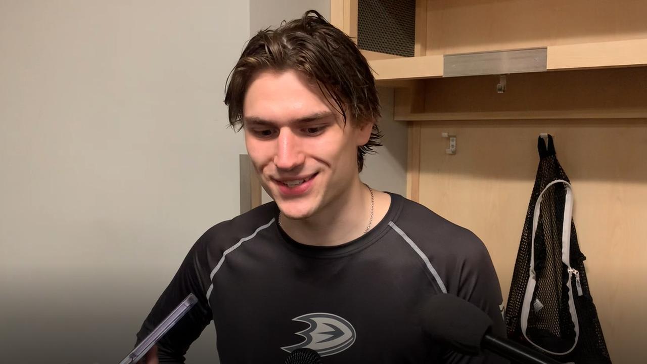 Cutter Gauthier Postgame 4/19/24 | Anaheim Ducks