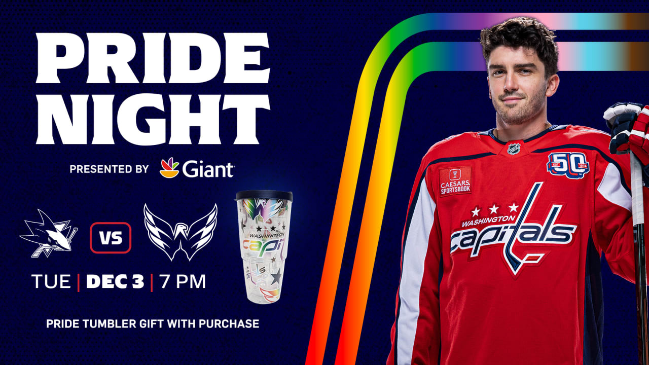 Capitals To Host Pride Night Presented by Giant Dec. 3 | Washington ...