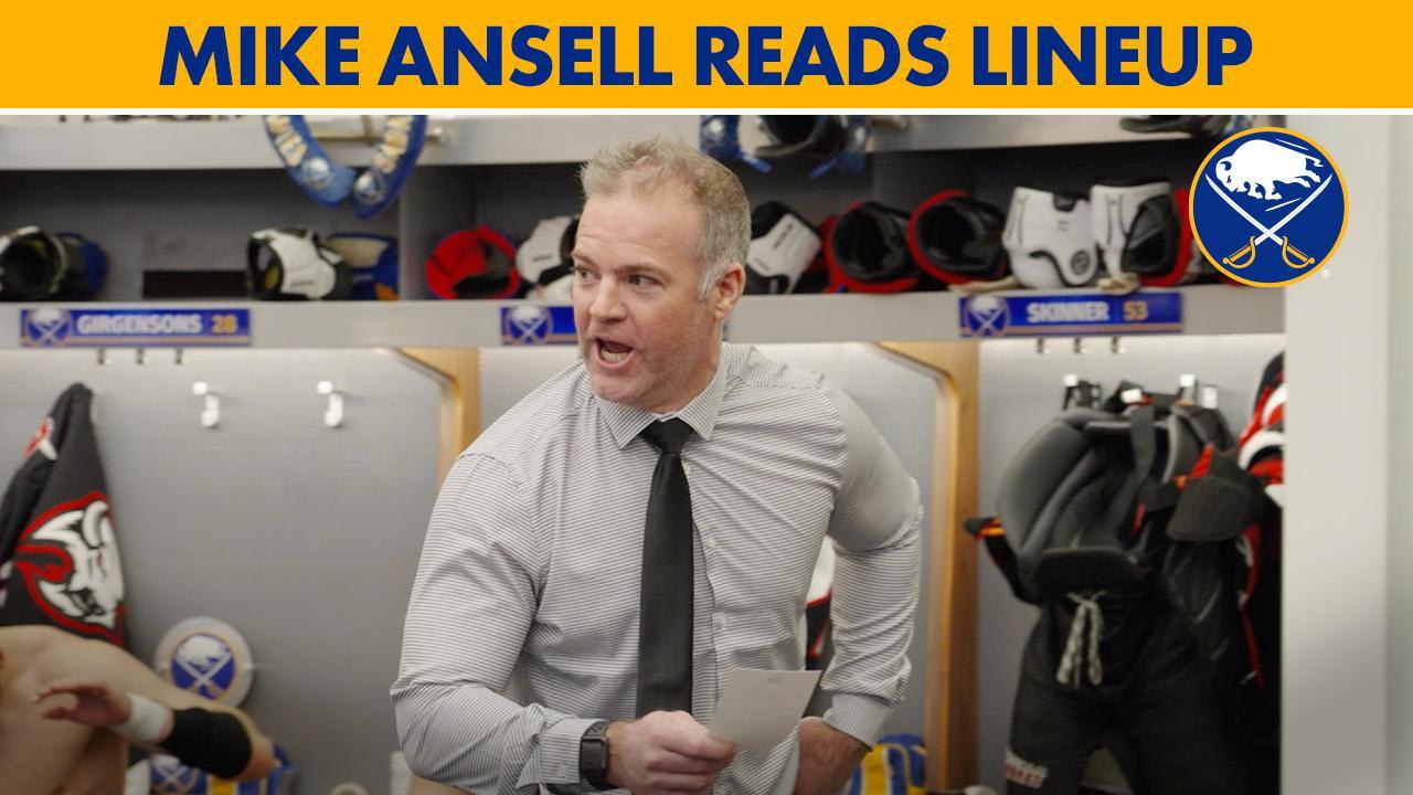 Mike Ansell Reads Lineup | Buffalo Sabres