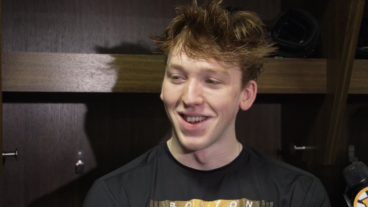 Locker Room Raw: Mason Lohrei | Boston Bruins