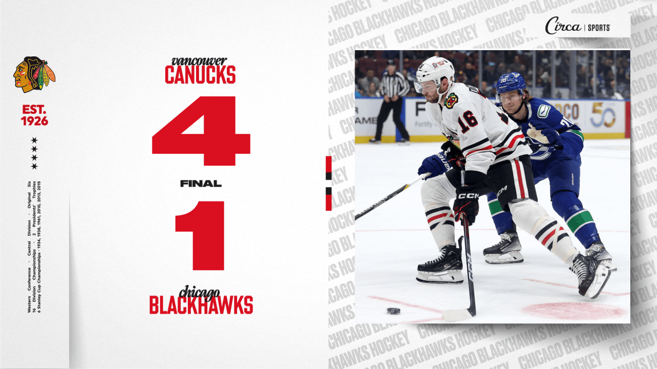 RECAP: Blackhawks Wrap Trip with Loss to Canucks | Chicago Blackhawks