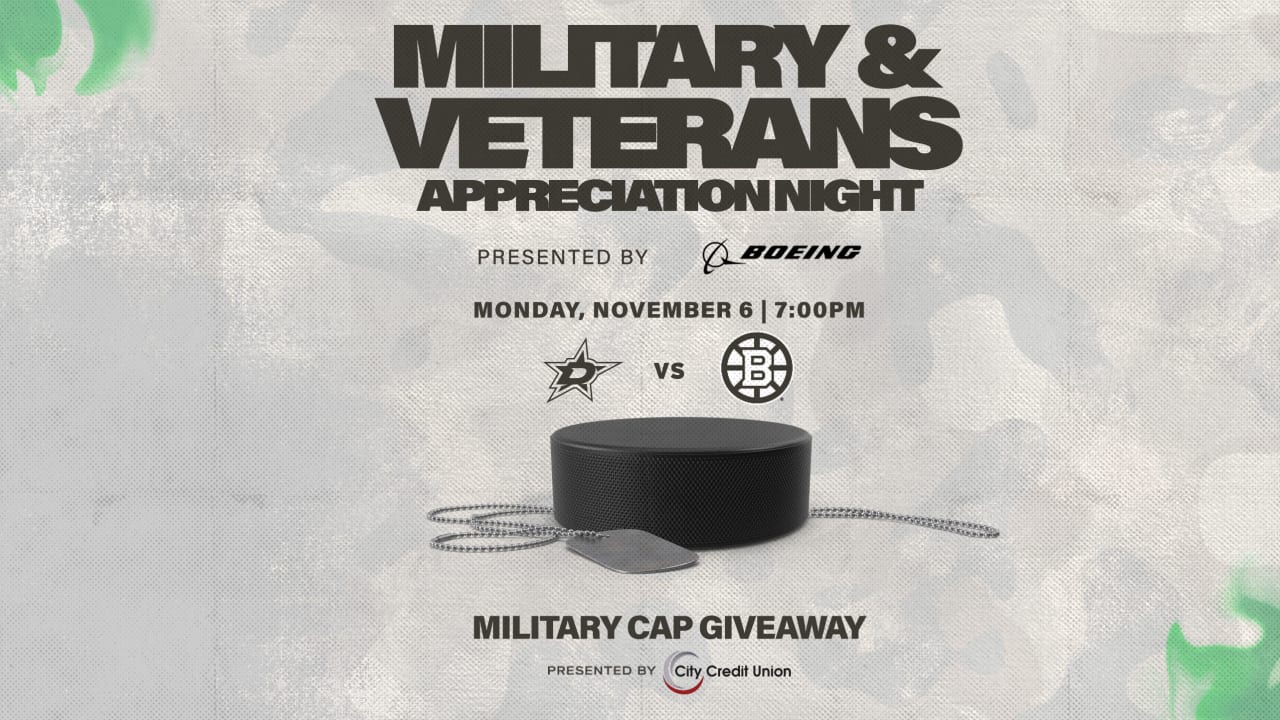 Stars to host Military and Veterans Appreciation Night on Monday, Nov ...