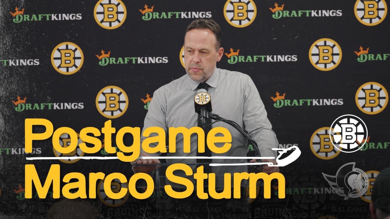 Press Room: Marco Sturm | Boston Bruins