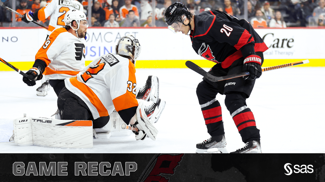 Recap: Aho's Hat Trick, Necas' Late Game Magic Get Canes By Flyers ...