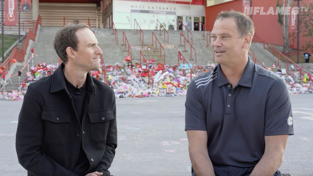 Conroy Visits Gaudreau Memorial | Calgary Flames