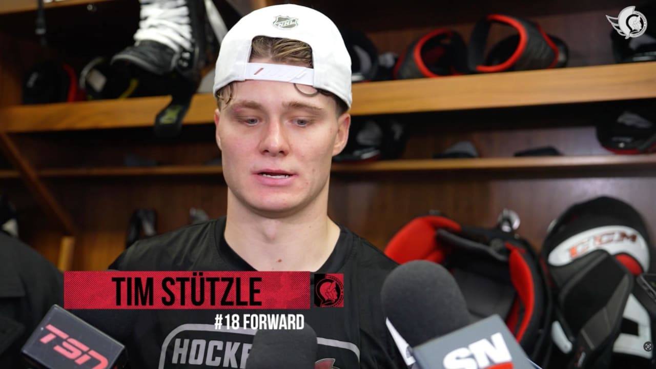 Tim Stützle Postgame Media vs EDM | Ottawa Senators