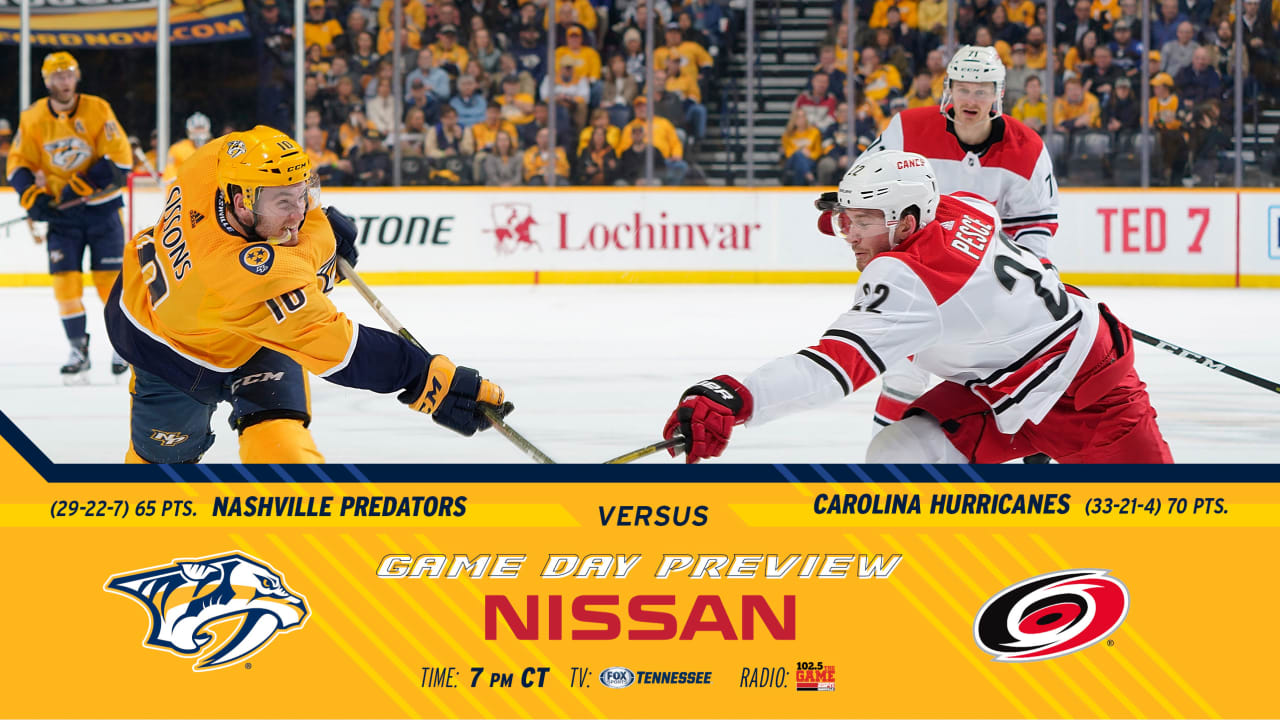 How to Watch, Live Stream Hurricanes vs. Preds | Nashville Predators