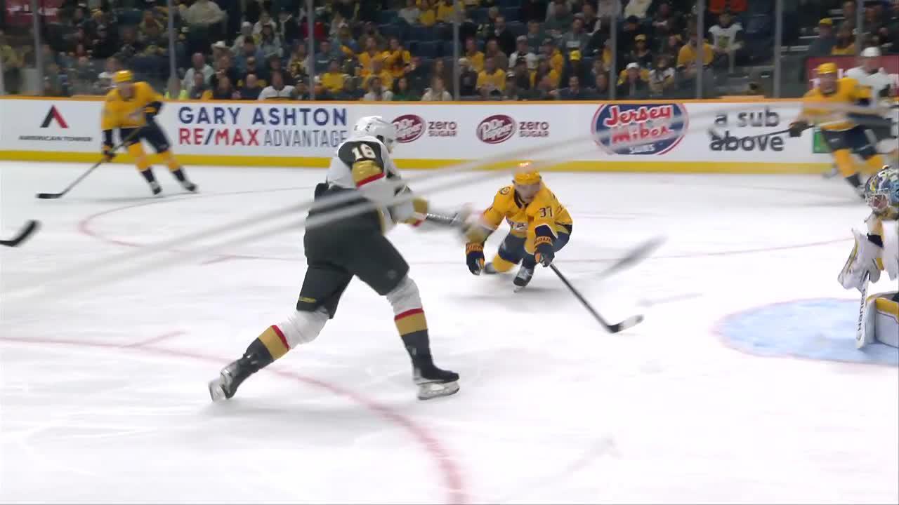 VGK@NSH: Dorofeyev scores goal against Justus Annunen | Vegas Golden ...