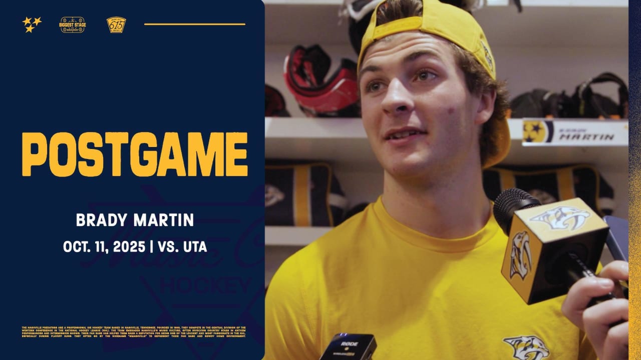 Postgame: Brady Martin | Nashville Predators