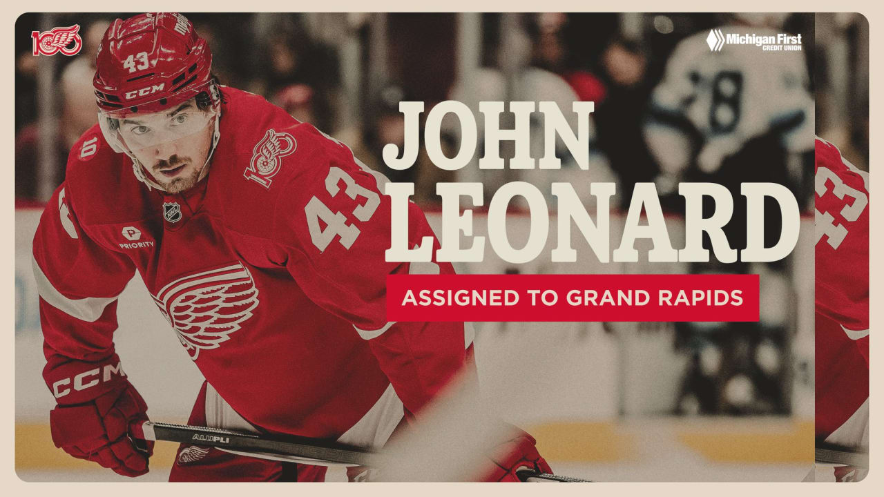 Red Wings assign John Leonard to Grand Rapids | Detroit Red Wings