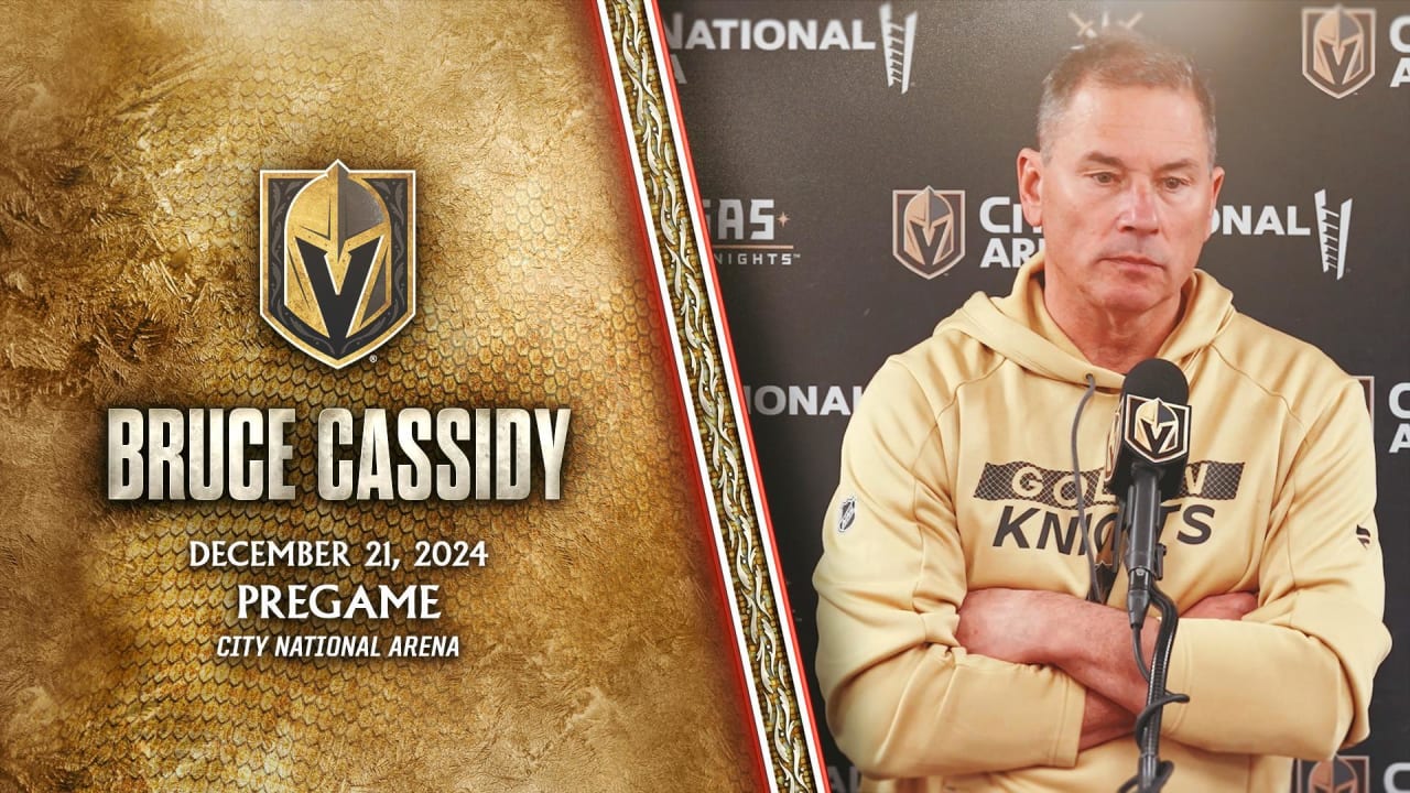 Bruce Cassidy antes del partido 21/12 | Vegas Golden Knights