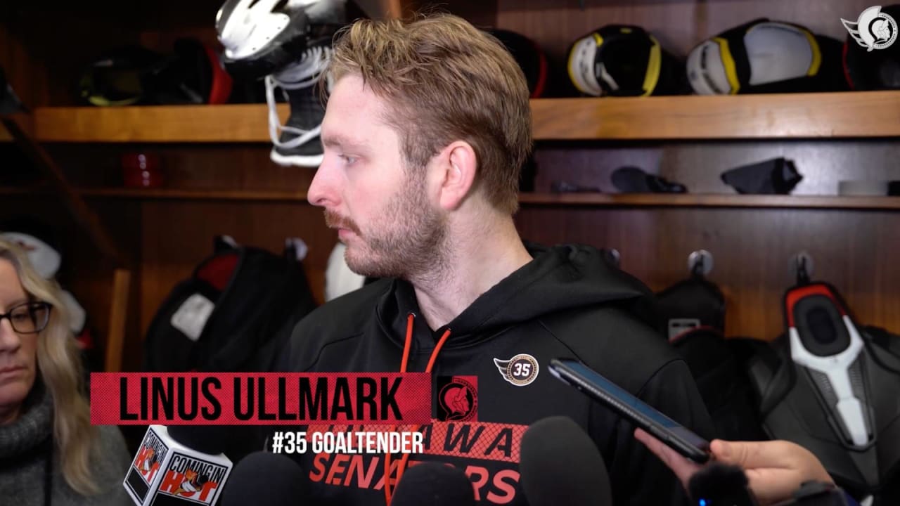 Linus Ullmark Postgame Media vs VGK | Ottawa Senators
