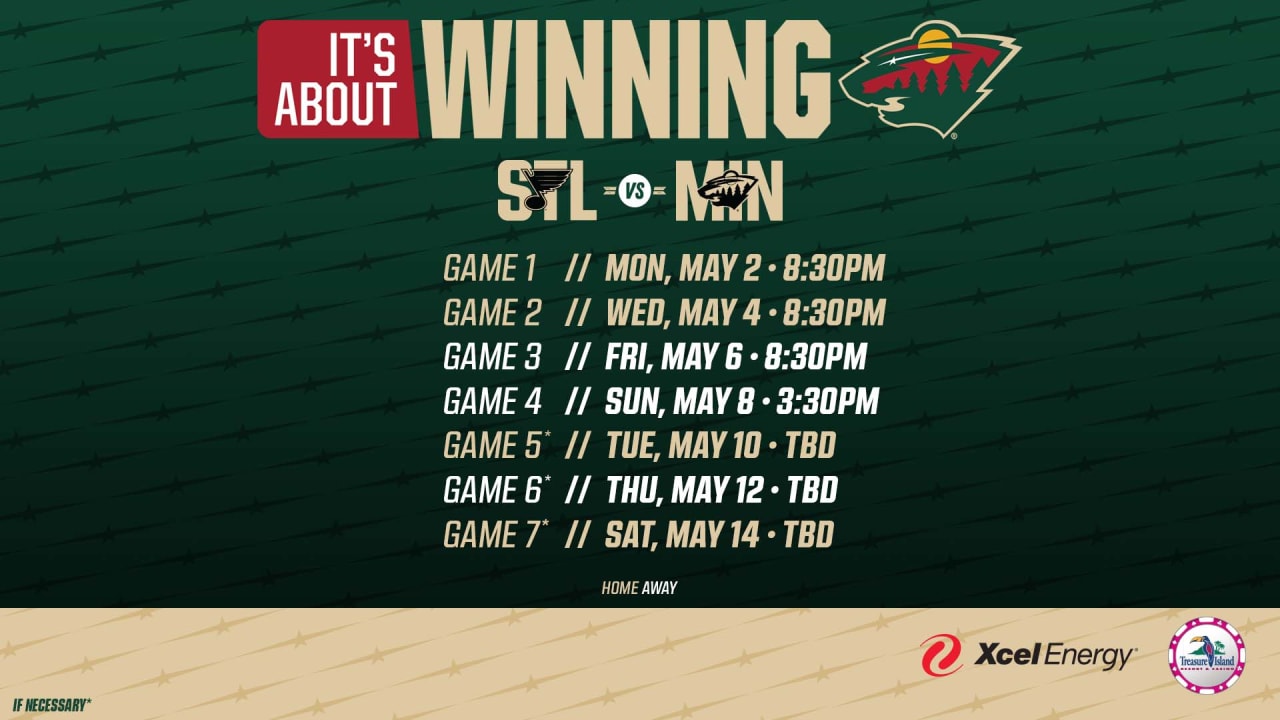 Minnesota Wild Schedule Announced for First Round of Stanley Cup ...