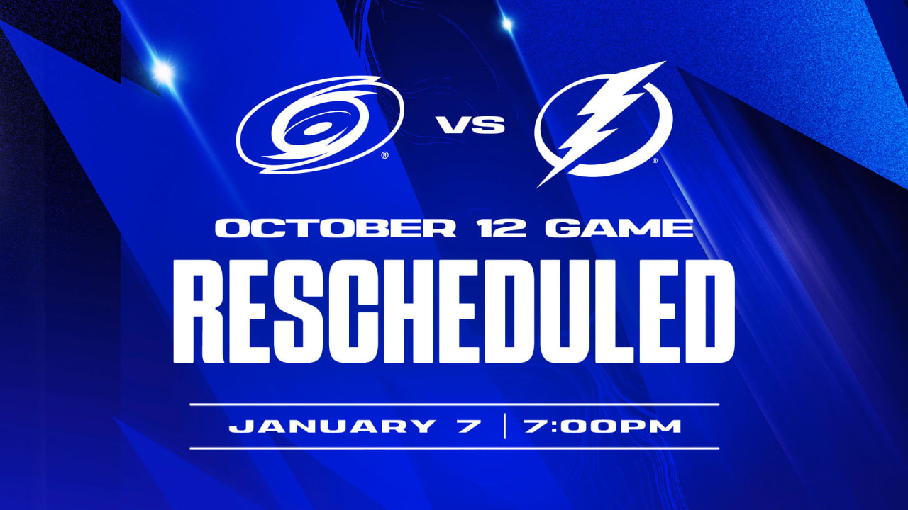 Lightning game versus Carolina Hurricanes rescheduled to January 7 ...