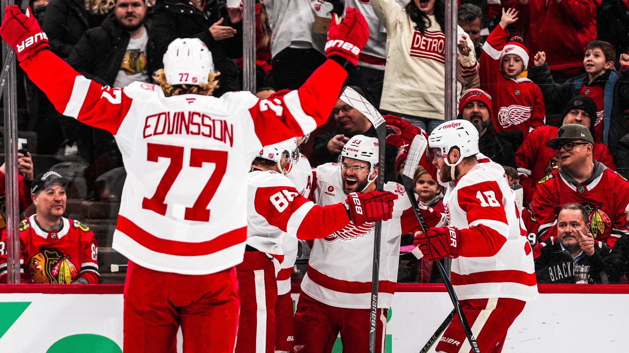 RECAP: Red Wings play 'a complete game top to bottom' on the way to 4-0 ...