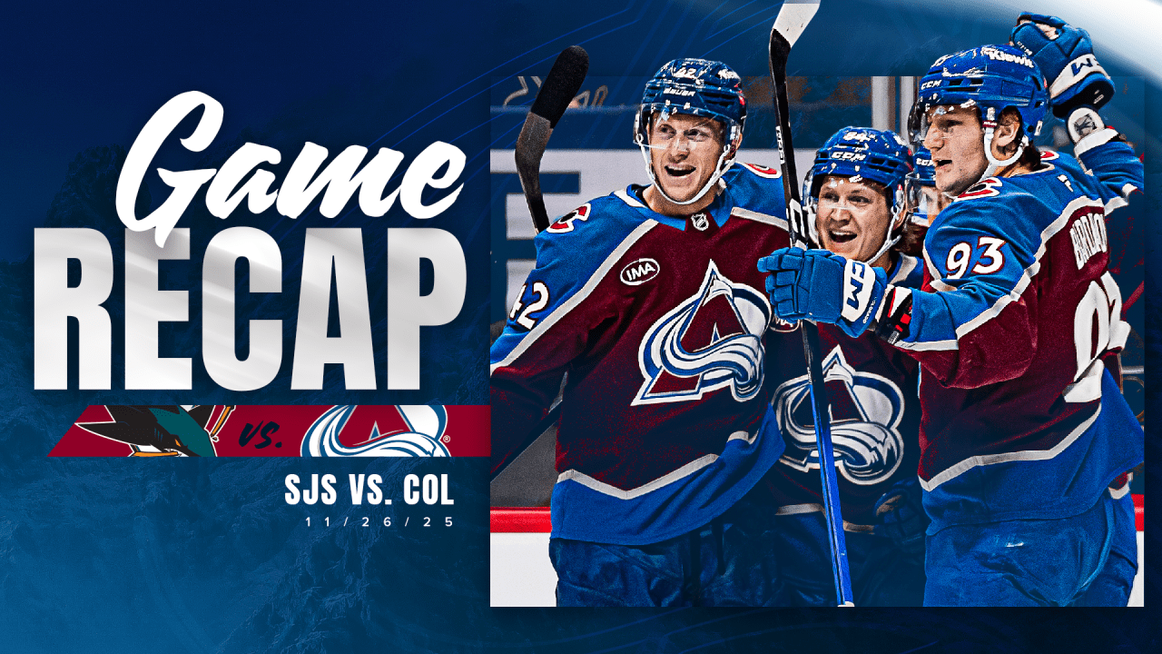 Blackwood Makes 26 Saves as Avalanche Defeats Sharks 6-0, Records Three ...