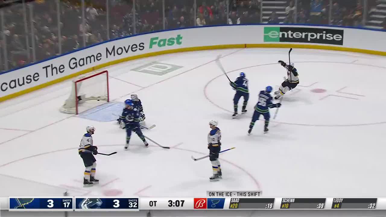 Brayden Schenn with a Spectacular Goal from Vancouver Canucks vs. St ...