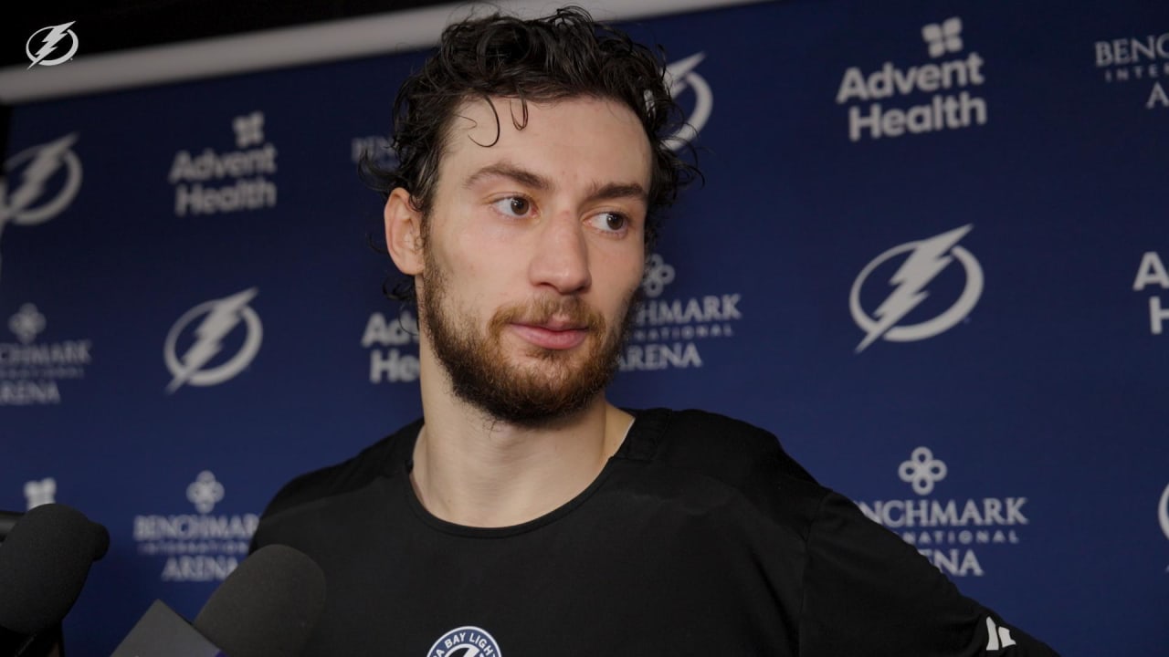Anthony Cirelli | Postgame vs Pittsburgh Penguins | Tampa Bay Lightning
