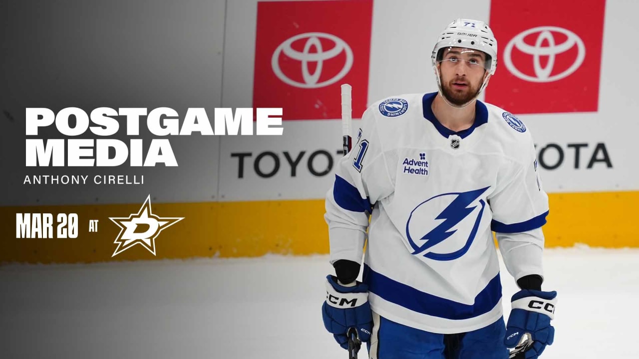 Anthony Cirelli | Postgame at Dallas | Tampa Bay Lightning
